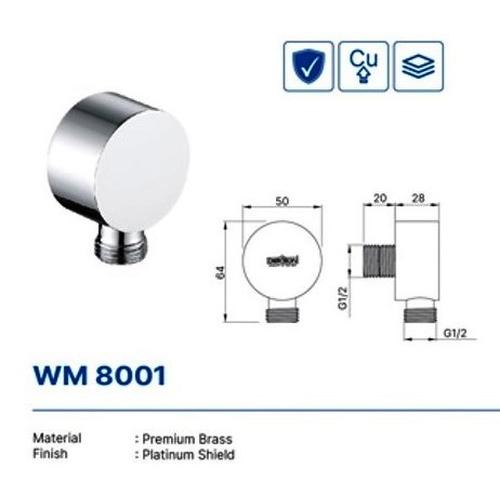 Jual WALL UNION DEKKSON WM 8001 CP Sambungan Keran Shower Wall Union ...