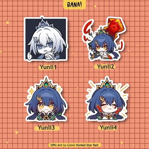 Jual Stiker YUNLI Honkai Star Rail Bijian Stiker Anime Waterproof ...