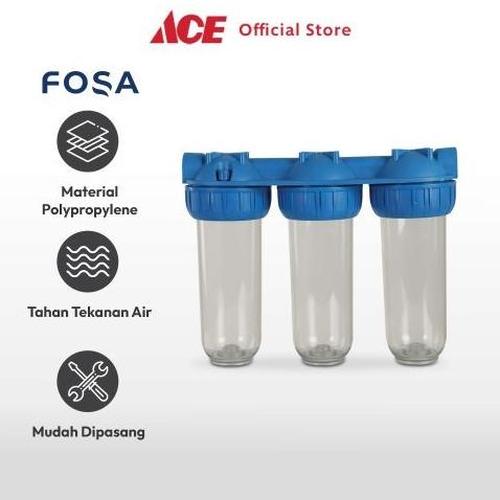 Jual BEST!!! Ace Fosa Triple Housing Filter Air - Biru/Clear Water ...