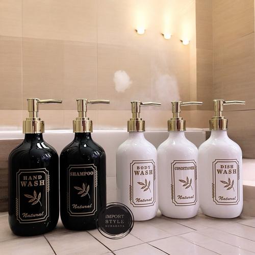 Jual BOTOL N28 NEW HITAM / PUTIH STIKER LEAF 500ML . aesthetic bottle ...