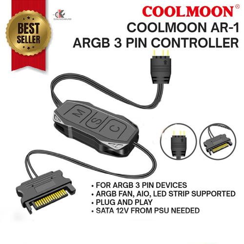 Jual Coolmoon AR-1 ARGB Mini Controller 5V 3 Pin to SATA ARGB Hub ... Jual Coolmoon AR-1 ARGB Mini Controller 5V 3 Pin to SATA ARGB Hub ...
