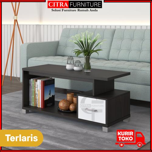 Promo Meja Tamu Minimalis laci montana - ESPRESSO WHITE - Jakarta Pusat ...