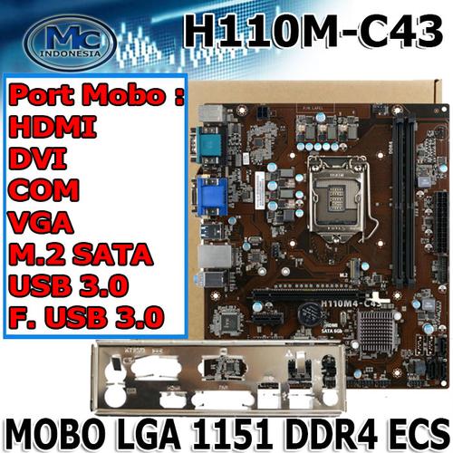 Jual Motherboard Mobo Intel LGA Socket 1151 DDR4 - H110 ASROK D4M2 ...