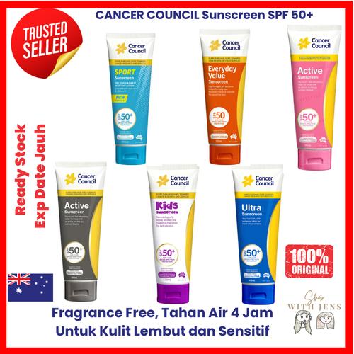 Jual Cancer Council Sunscreen SPF 50 Sport / Kids / Ultra 110ml ...