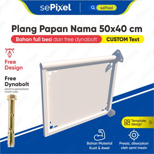 Jual Plang papan nama 50 x 40 bahan full besi CUSTOM - Kab. Boyolali ...