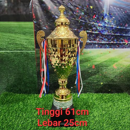 Jual piala trophy bergilir bahan logam/metal tinggi 61cm - plat ...