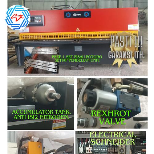 Jual mesin potong plat besi / mesin shearing plat 4mm x 2500 NC. Ready ...