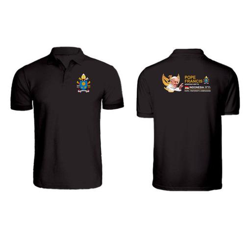 Promo kaos wangky pria paus fransiskus / kaos polo kunjungan ke ...