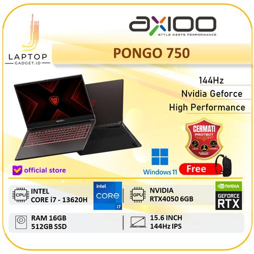 Promo Axioo Pongo 750 RTX4050 6GB i7 13620H 16GB 512GB SSD 15.6FHD ...