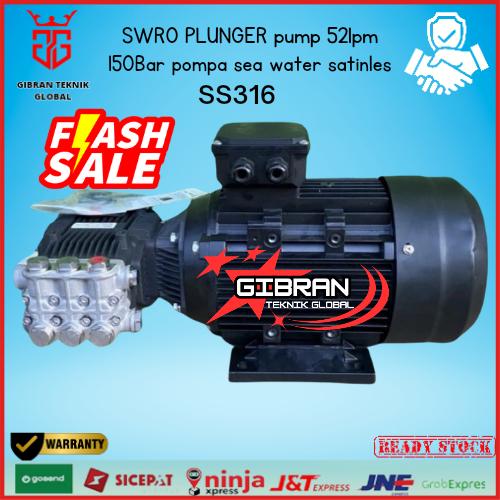 Jual SWRO PLUNGER pump 52lpm 150Bar pompa sea water satinles SS316 ...