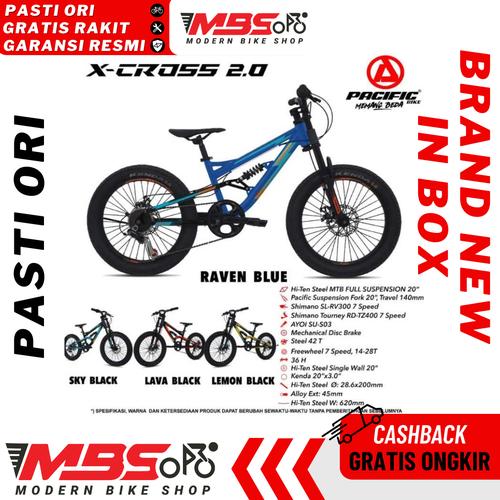 Jual [GARANSI RESMI] Pacific X Cross 2.0 Sepeda Gunung MTB 20 inch Ban ...