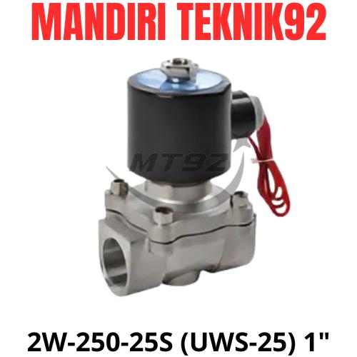 Jual Solenoid valve UWS-25 1" stainless 2W-250-25S 2way - Jakarta Barat ...