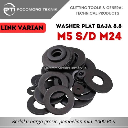 Jual Ring Plat Baja Ring Plat M6 M8 M10 M12 M14 M16 M20 M22 Ring Hitam ...