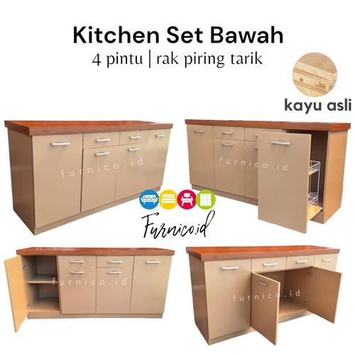 Promo Kitchen Set 4 Pintu Bawah | Rak Piring | Lemari Piring / Lemari ...