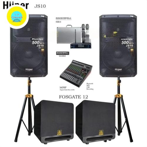 Jual Paket Sound System Speaker Aktif 15" Huper JS10+Subwoofer 12 ...