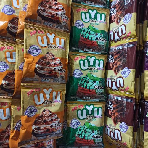 Jual Pop Ice UYU Choco LATTE MINT MALT COCONUT Double Choco - Double ...