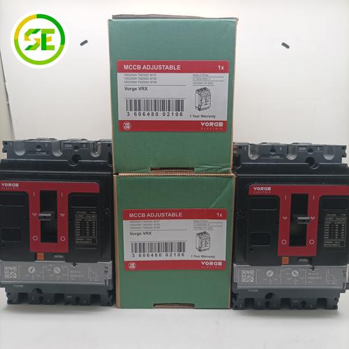 Jual MCCB Breaker adjustable VORGE VRX250H 3P 250A 200A 3Pole 3Phase ...
