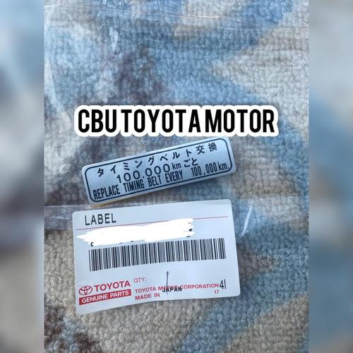 Jual STICKER STIKER LABEL SERVICE PENUNJUK TIMING BELT STARLET LAND ...