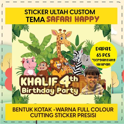 Jual label stiker SAFARI HAPPY Ulang Tahun Anak - sticker birthday ...