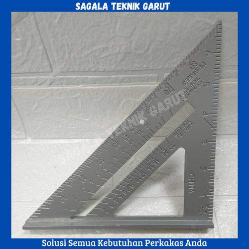 Jual Penggaris besi Segitiga 7" - Alat pengukur sudut ruler - Kab ...