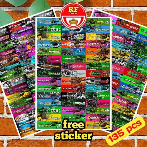 Jual STIKER BUS BASURI ASLI / PAKET STIKER BUS TERBARU 135 PCS STIKER ...