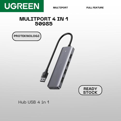 Jual UGREEN 50985 USB Hub 4 Port USB 3.0 High Speed - Jakarta Pusat - Proteknologi | Tokopedia