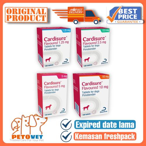 Jual Cardisure pimobendan 10mg suplemen jantung anjing per strip 10 ...