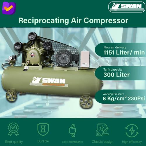 Jual SWU 310 N + Motor Teco 10 HP / 7,5 KW Kompressor Udara SWAN ...