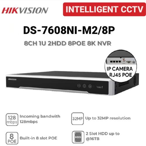 Promo NVR HIKVISION DS-7608NI-M2/8P 8CH POE 2 SLOT HDD - Jakarta Utara ...