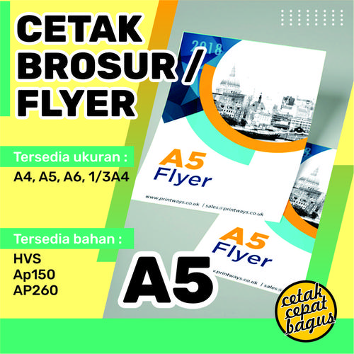 Jual Brosur/Flyer A5 15x21cm|1 Sisi|Murah|Colour/Warna|Ap150|Express ...