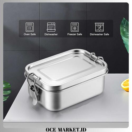 Promo Kotak Makan Lunch Box Stainless Steel SUS 304 Anti Tumpah Single Layer 850ml - Jakarta ...