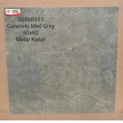 Jual granit carport/teras 60x60 motyf kasar Garuda conkreto med grey ...
