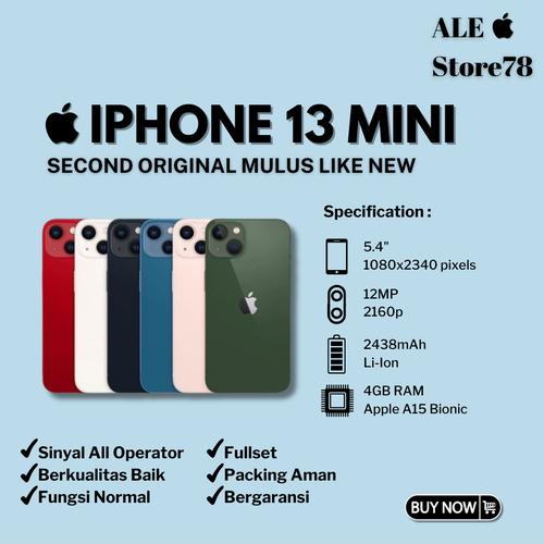 Jual iPhone 13 Mini 128GB 256GB 512GB Second Bekas Mulus Fullset Original - Pink, 13 Mini 128gb ...