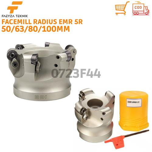 Jual Milling Cutter Facemill Radius 5mm Diameter 50mm 63mm 80mm 100mm ...