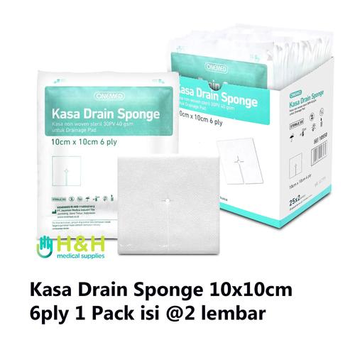 Jual Kasa Drain Sponge 10 x 10cm 6ply / Kasa Steril 6 ply / Kasa Steril ...