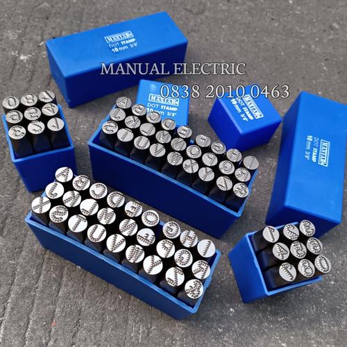 Jual Mastar Huruf Angka Set 10 Mm / 3/8" Model Titik Bintik Dot Stamp ...