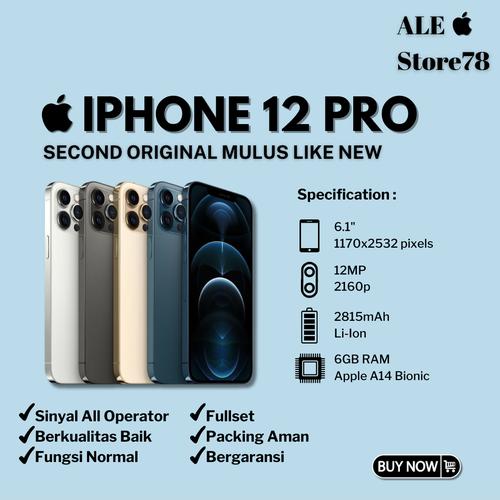 Jual iPhone 12 pro 128gb/256gb/512gb seken fullset mulus - Graphite, 12 PRO 128GB - Jakarta ...