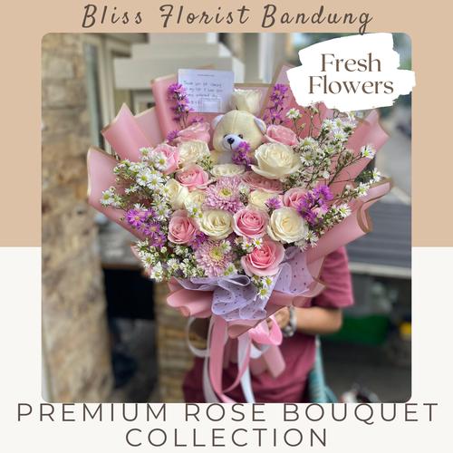 Jual Bucket Bunga segar Asli Aster Buket Wisuda Valentine Murah Bandung ...