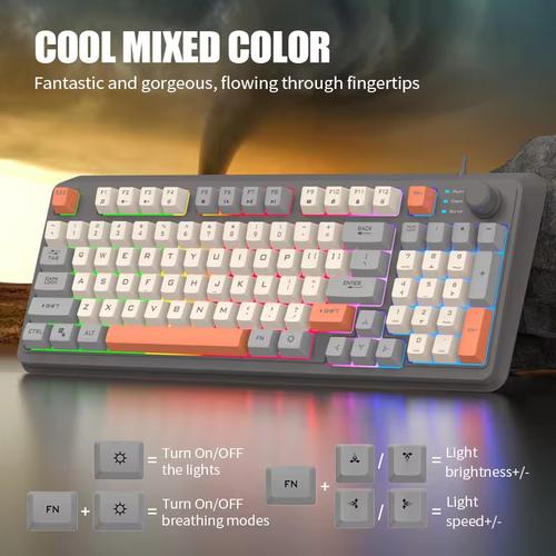 Promo Gaming Keyboard K820 - RGB Light Wired Keyboard / Mechanical Feel ...