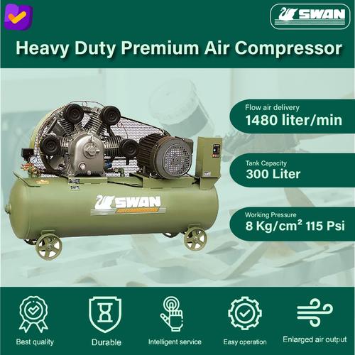 Jual SWU 415 N + Motor Teco 15 HP / 11 KW Kompressor Udara SWAN Premium ...