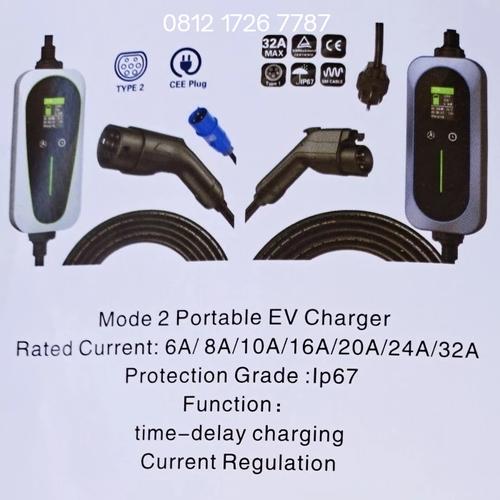 Jual Mode 2 Portable EV charger cas Mobil listrik Wuling Hyundai BYD ...