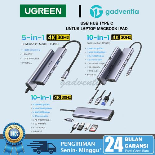 Jual UGREEN Usb Type C Hub Splitter 10 IN 1 Multi Adapter LAN Internet ...