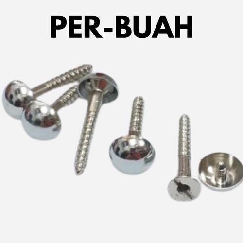 Jual Perbuah Skrup Kaca 8 x 1 Inch Sola Mirror Wood Screw 25 mm 2.5 cm ...