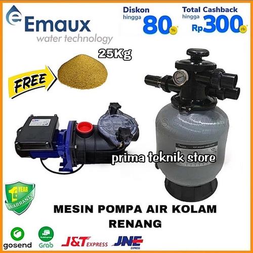 Jual Pompa Kolam Renang 1HP Paket Pompa Kolam Sand Filter Emaux 16in 1 ...