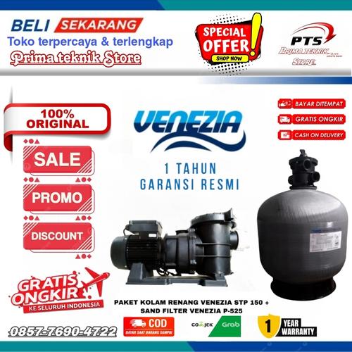 Jual Paket Pompa Kolam Renang VENEZIA STP-150 1,5HP + SAND FILTER 21 ...