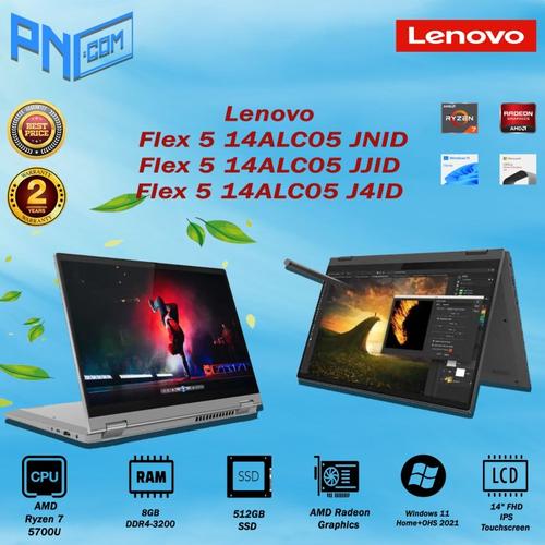 Jual Lenovo Flex 5 14ALC05 JJID AMD Ryzen 7-5700U 8GB 512GB SSD W11H ...