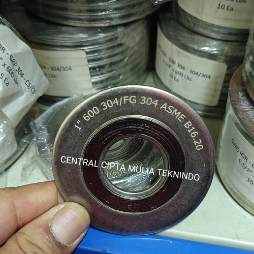 Jual Spiral Wound Gasket 1" inch SWG Ansi 600 Stainless Steel ss304 ...