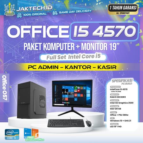 Jual PC/Komputer Rakitan i5 4570 8 GB SSD Murah Untuk Office Admin Kantor Kasir Sekolah UNBK ...