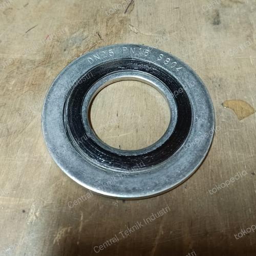 Jual Spiral Wound Gasket 1" inch Stainless Steel ss304 SWG PN16 DN25 ...