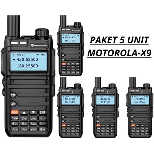 Jual Paket 5 Unit HT Motorola X9 Radio Genggam Perfoma Tinggi 50Km ...